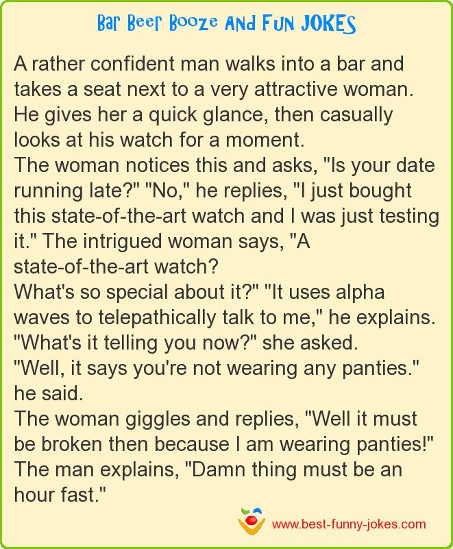 Bar Beer Booze And Fun Jokes: A rather confident... Bar Beer Booze And Fun Jokes: A rather confident...